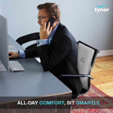 TYNOR Back Rest Full, Grey, Universal Size, 1 Unit Back / Lumbar ...