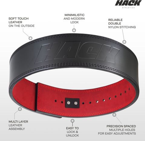 Hack Athletics 10MM Weight Lifting Lever Belt- Power Lifting Belt for ...