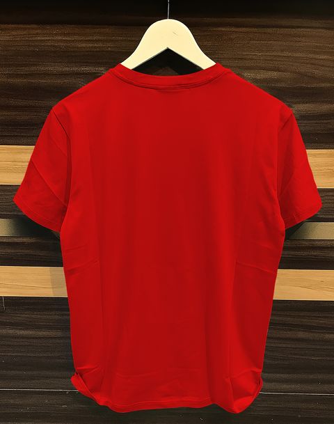 Manly Tees Printed Men Round Neck Red T-Shirt - Buy Manly Tees Printed ...