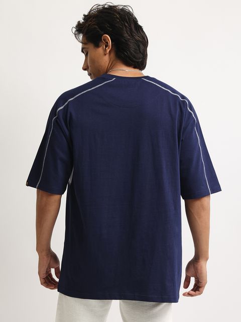 MANIAC Printed Men Round Neck Blue, White T-Shirt - Buy MANIAC Printed ...