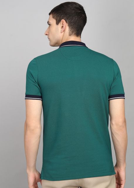 Allen Solly Solid Men Polo Neck Green T-Shirt - Buy Allen Solly Solid ...