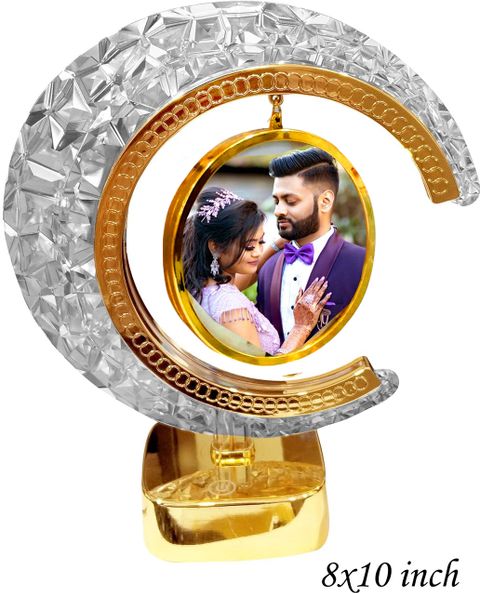 sejal giftings Crystal Moon Photo Lamp with multicolor Table Lamp Price ...