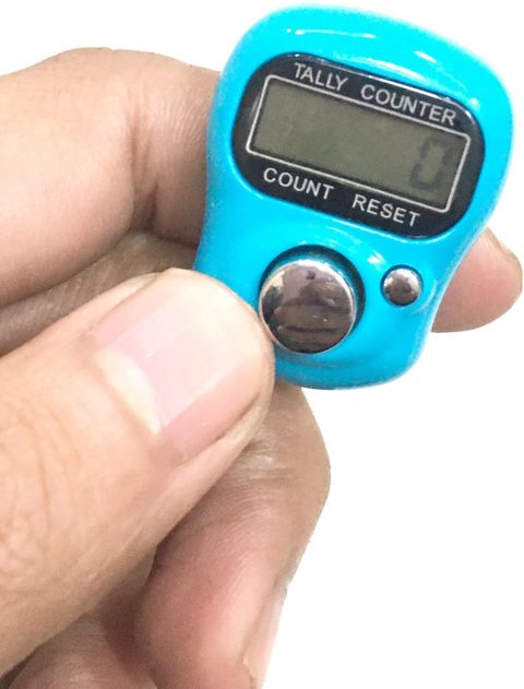 Hari Sharnam Mini Hand Tally Counter Finger Ring Digital|Silver_HS35 ...
