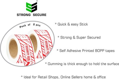 STRONG SECURE Self Adhesive Bopp Security Seal Packing Shipping Tape 2 ...