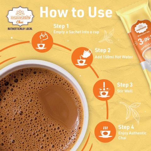 Namaste Chai Instant Tea Premix, Masala Chai | Assam | Milk and Sugar ...