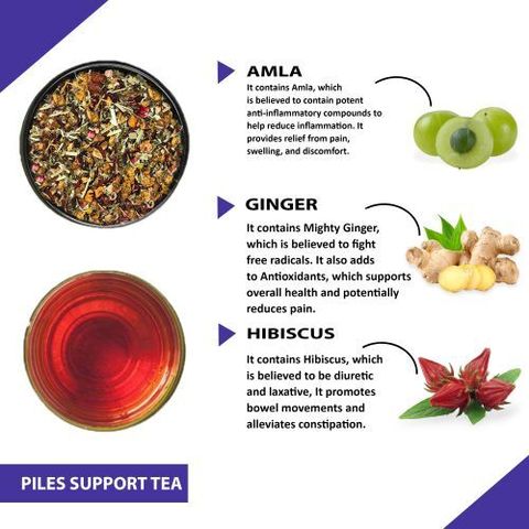TEACURRY Piles Support Tea (100g + infuser)- Relief Bavasir ...