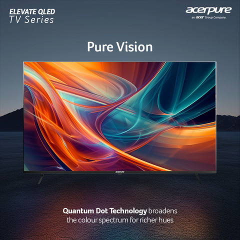 acerpure by Acer Elevate Tv 139 cm (55 inch) QLED Ultra HD (4K) Smart ...