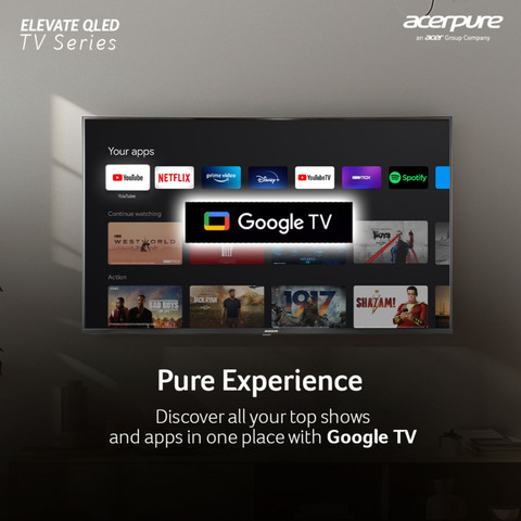 acerpure by Acer Elevate Tv 139 cm (55 inch) QLED Ultra HD (4K) Smart ...
