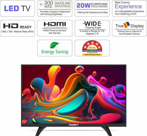 Foxsky 60 cm (24 inch) HD Ready LED TV Online at best Prices In India