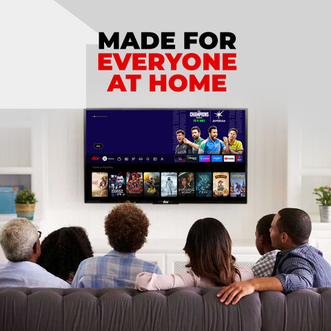 Dor 109 cm (43 inch) QLED Ultra HD (4K) Smart Dor OS TV with 24+ OTT ...