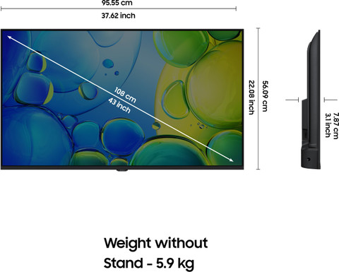 Samsung 108 cm (43 inch) Full HD LED Smart Tizen TV with Voice ...
