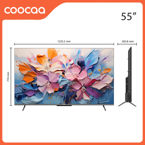 Coocaa Frameless 138 cm (55 inch) QLED Ultra HD (4K) Smart Google TV ...