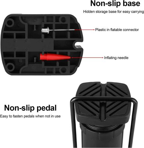 ShineTex Bicycle Foot Balloon Pump High Pressure. 160 psi Tyre Air Pump ...