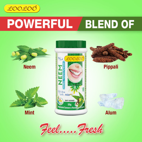 looloo Herbal Medicated Tooth Neem Powder |Tooth and Gum Powder - Buy ...