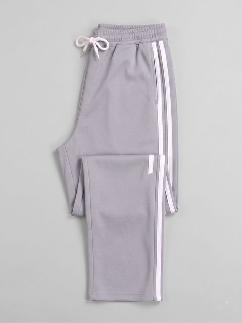 NFTrenzify Striped Men Grey Track Pants - Buy NFTrenzify Striped Men ...