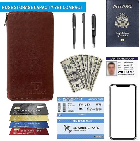 TULMAN Travel Wallet for Air Ticket Credit Debit Visiting Cards Cheque ...