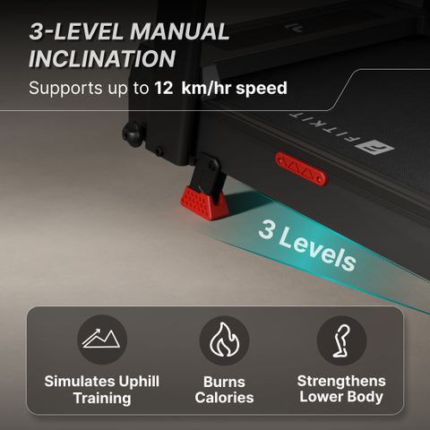 FITKIT by cult Jogging Treadmill 4.5HP BLDC 120Kg Weight Support Home ...