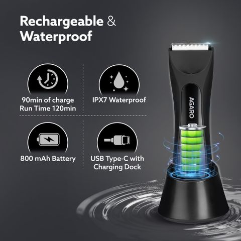 AGARO Grand Body Trimmer, For Beard, Body Shaving, 6 Length Settings ...
