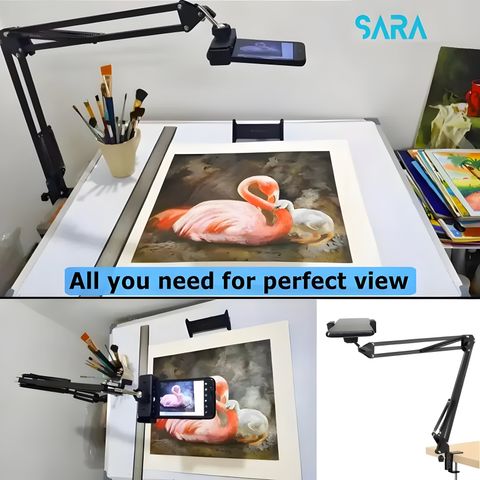 TRUWEL Desk Mounted Adjustable Mobile Holder for Reels Making Tripod ...