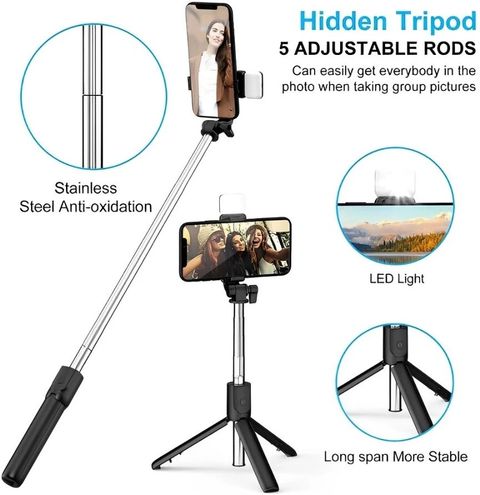 WATTHICK Selfie, Vlogging & Photo Shoot, Selfie Stick with Bluetooth ...