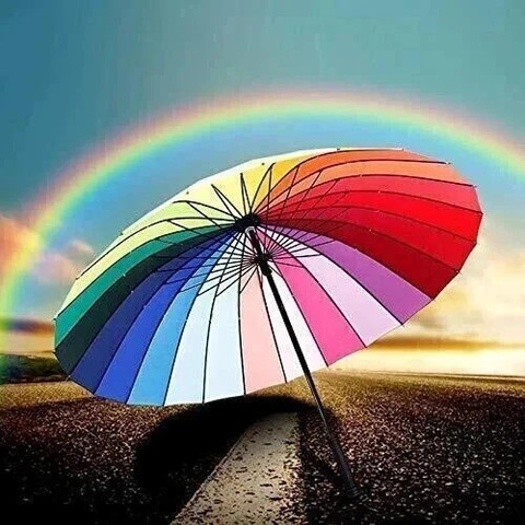 multicoloured umbrella