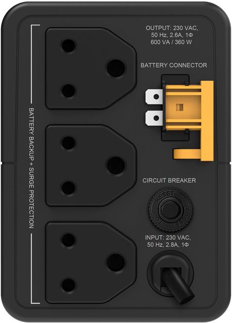 APC BX600I-IN BX600I-IN 600 V Line-interactive Tower Model UPS with ...