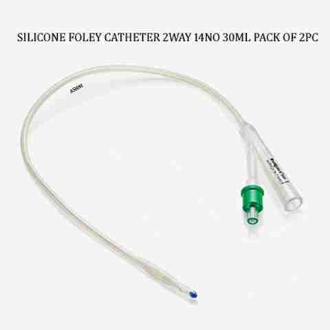 Ashni SAFECATH Silicon Foley Catheter 14number 30ml For Single Use pack ...