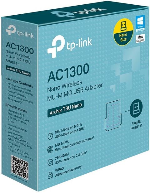 TP-Link Archer T3U Nano AC1300 Nano Wireless MU-MIMO USB Adapter - TP ...