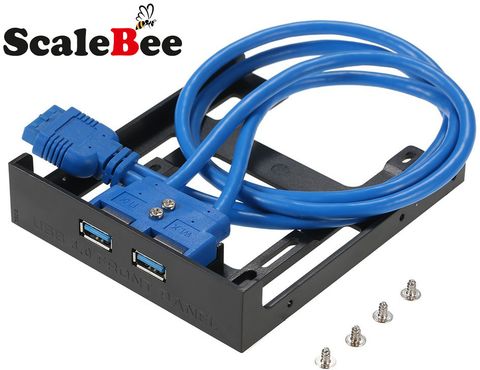 SCALEBEE USB 3.0 Front Panel Hub 2 Port Expansion Bay 20 Pin to USB3.0 ...