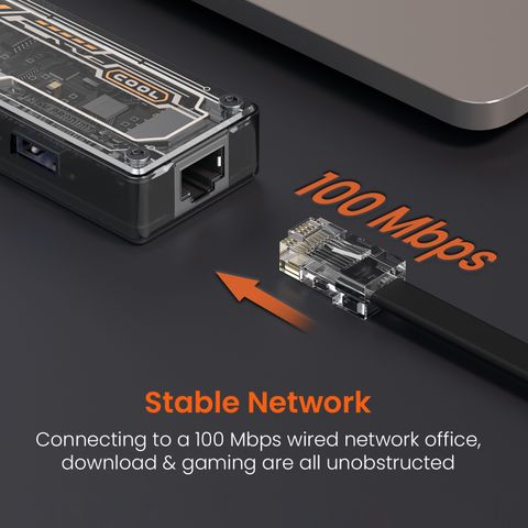 Portronics MPort View One 5in1 Type-C USB Hub, fast 3.0,4K HDMI,RJ45 ...