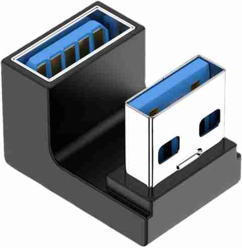 Etzin Male-to-Female U-Shape USB 3.1 Adapter 180 Degree USB A Male to ...