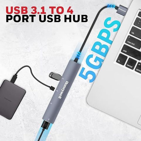 Honeywell Honeywell Momentum 4 port USB Hub HC000015/LAP/PH/4U USB Hub ...
