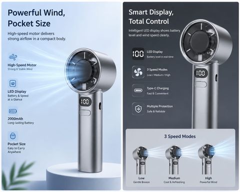 PARMAR CREATION M11 Portable handheld fan M11 Portable fan USB Fan ...