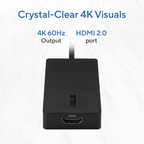ASUS USB Hub 4-in-1 USB-C Dock, with 4K@60Hz HDMI 2.1, Type C Devices ...