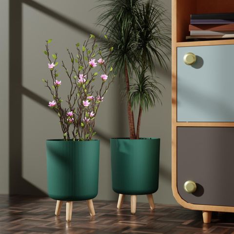 Antico Flower pot-Green. D Plastic Vase Price in India - Buy Antico ...