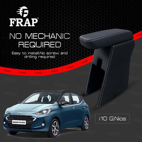 Frap Premium Armrest For Hyundai I10 Grand Nios with Moulded Foam(Nappa ...