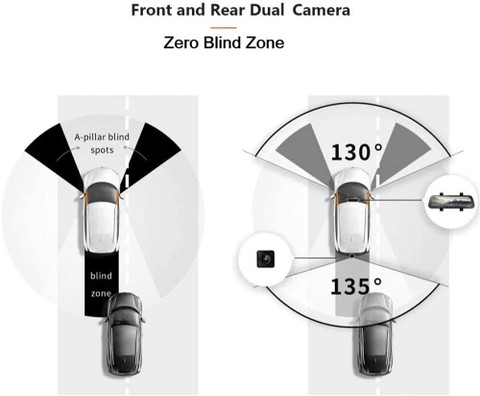 70MAI Rearview with Night Vision Rear Cam,1080P Front & Rear Recording ...