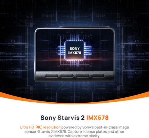 70MAI A810 True 4K HDR Dual Vision,Starvis 2 IMX 678,Built-in GPS ...
