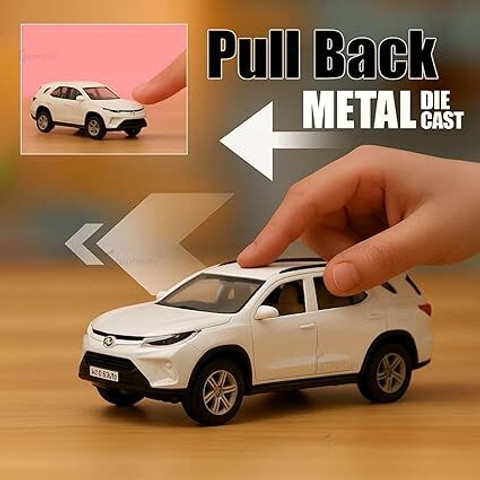 Tinywonders Toyota Fortuner Die-Cast Pull Back Car Sturdy Metal Model ...