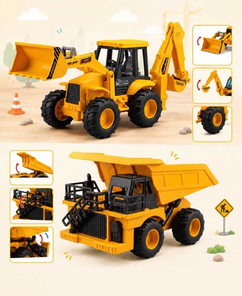 PANDA NEST JCB Bulldozer Truck Tractor Combo| Educational Construction ...