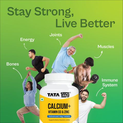 TATA 1mg Calcium + D3 Tablet for better absorption Of Calcium, Joint ...