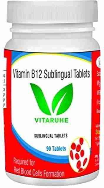 vitaruhe Vitamin B12 90 Tablets Methylcobalamin & Sublingual Supplement ...