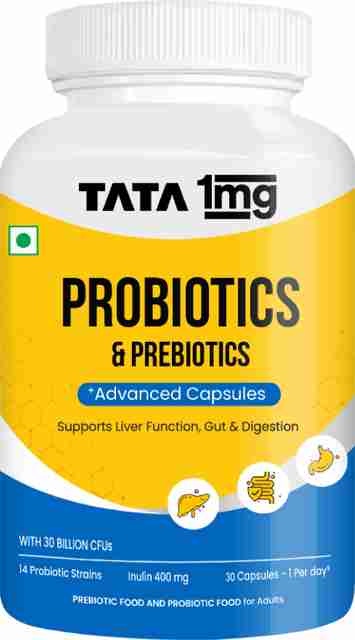TATA 1mg Probiotics 30 Billion CFUs+ Capsule With Prebiotic Price in ...