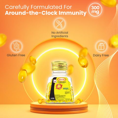 seacod Cod Fish Liver Oil Softgel Capsules With Natural Omega 3 ...