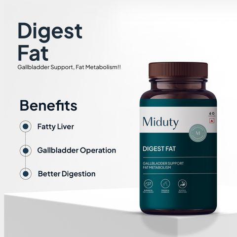 Miduty Digest Fat - Fatty Liver - Gall Bladder- Ox Bile - Pepsin- Fat ...