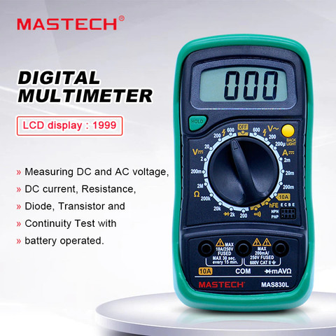 digital multimeter mas830b