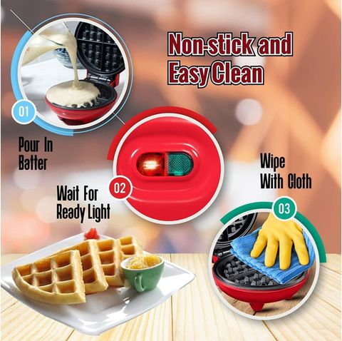 SHRUJA 3 In 1, Pancake Maker, Cast Iron Waffle Maker Waffle Iron for ...