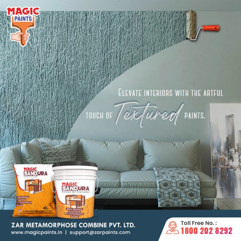 Magic Paints RUSTIC Texture Paint Acrylic Finish for Walls 2-3sqft/kg ...