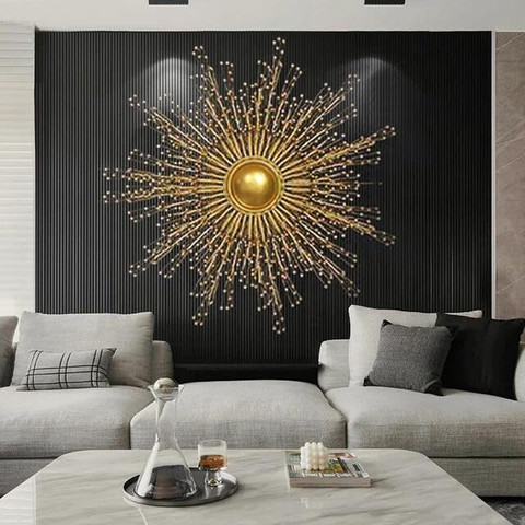 sun design on wall