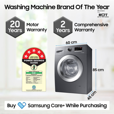 Samsung 7 kg 5 star, EcoBubble Technology, Hygiene Steam Digital ...